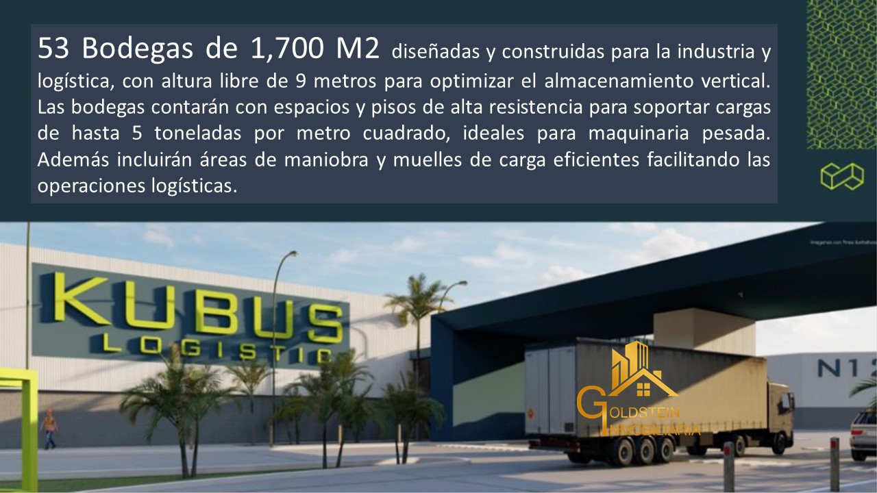 Bodegas en venta dentro de complejo industrial – Goldstein Inmobiliaria
